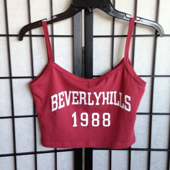 ROMWE | Tops | 55 Super Cute Beverly Hills Print Crop Top | Poshmark